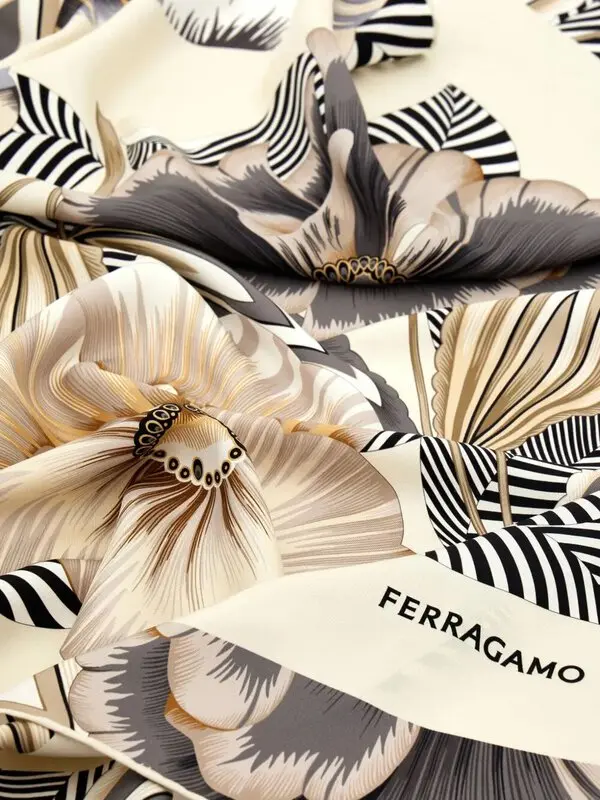FERRAGAMO Brezza Print Silk Scarf - Multicolor