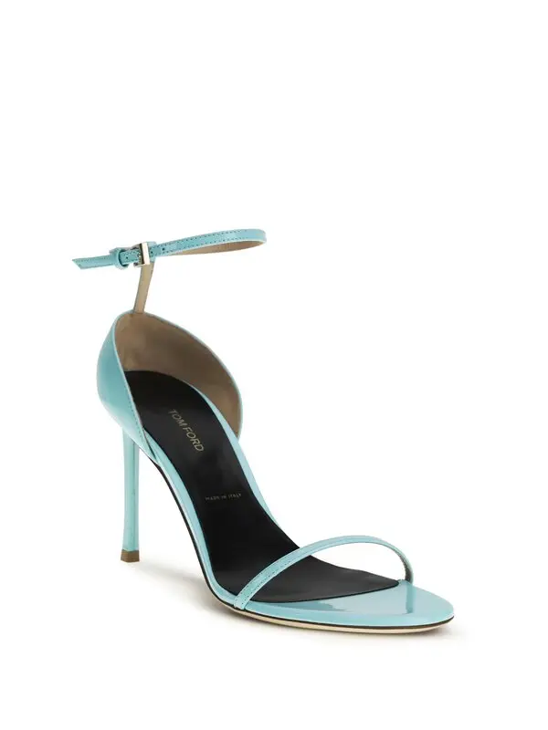 TOM FORD Vertigo Patent Leather Stiletto Sandals - Blue
