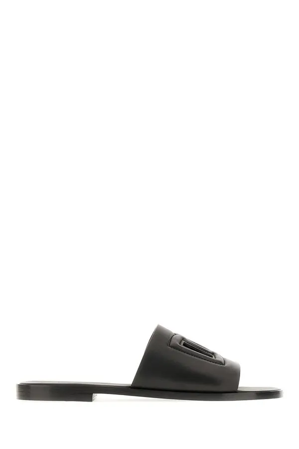 Dolce & Gabbana Embossed Logo Slide Slippers - Multicolor