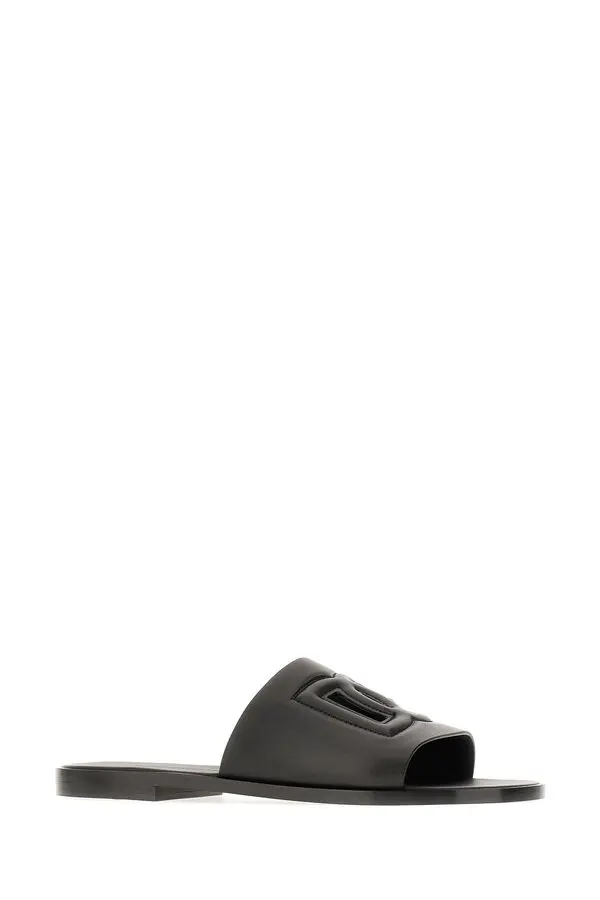 Dolce & Gabbana Embossed Logo Slide Slippers - Multicolor