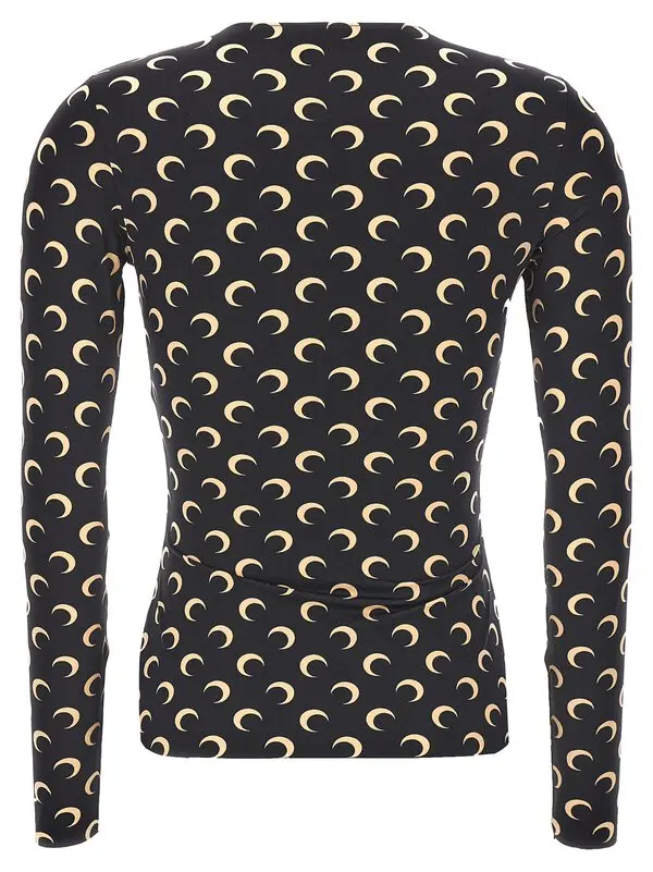 MARINE SERRE Moon Print Jersey T-shirt - Black