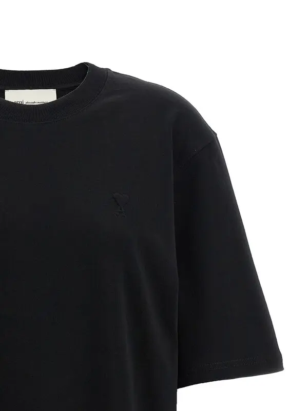 AMI Paris De Coeur T-shirt - Black