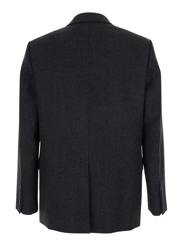 Gucci Grey Single-breasted Jacket With Notched Revers In Wool - Multicolor