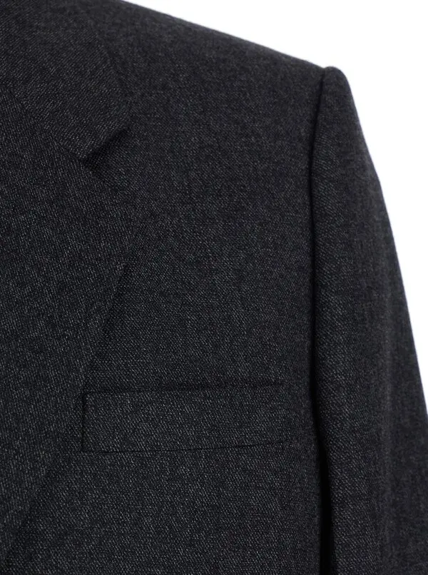 Gucci Grey Single-breasted Jacket With Notched Revers In Wool - Multicolor