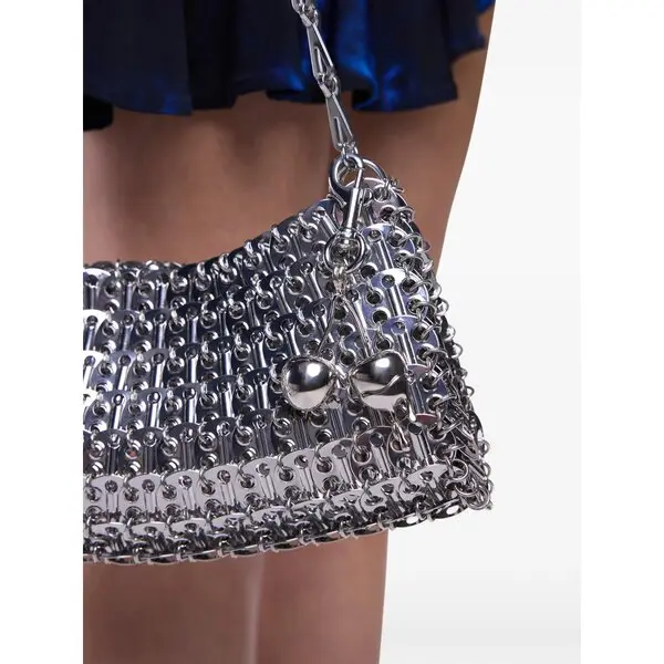 Rabanne Tone Metal Disc Shoulder Bag - Silver