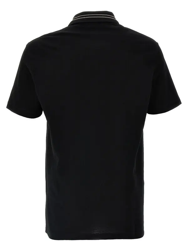 Versace Medusa Embroidery' Polo Shirt - Black