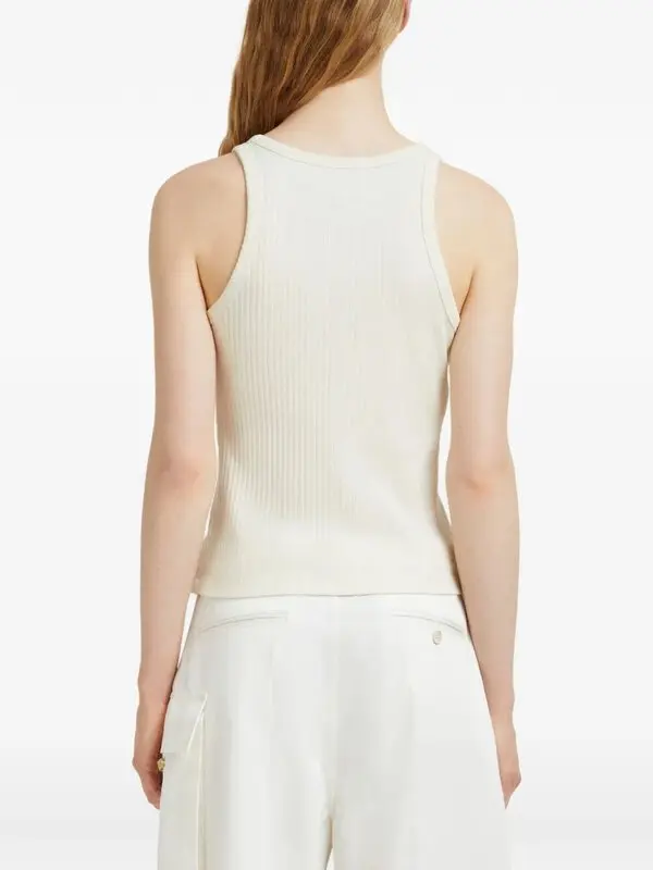 Marni Ribbed Embroidered Tank Top - Multicolor