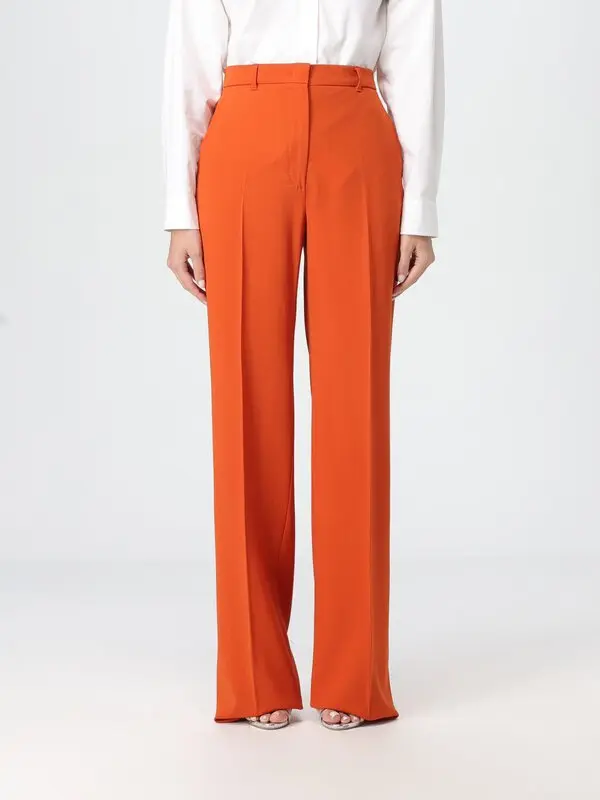 Max Mara Tailored Virgin Wool Trousers - Orange