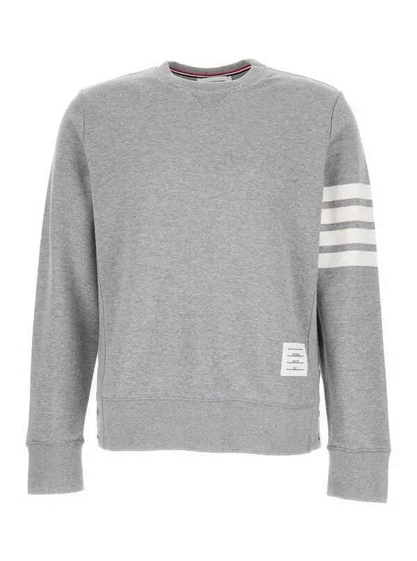 Thom Browne 4 Bar Tab Sweatshirt With Contrast Stripes - Multicolor