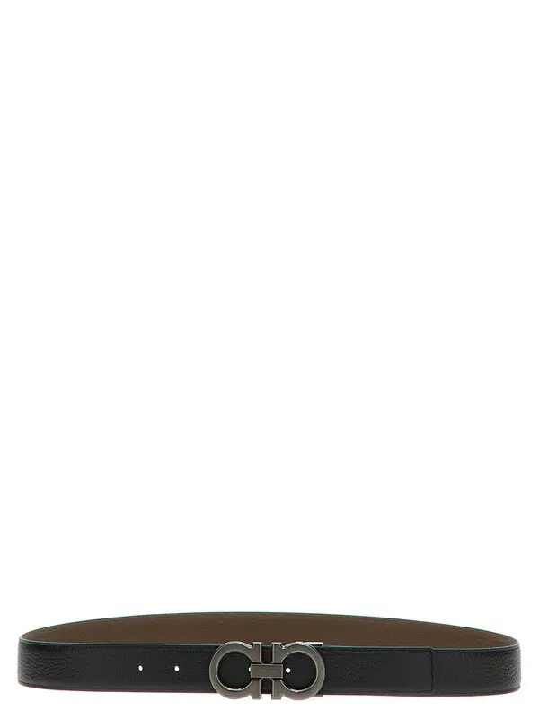 FERRAGAMO Gancini Reversible Leather Belt - Multicolor