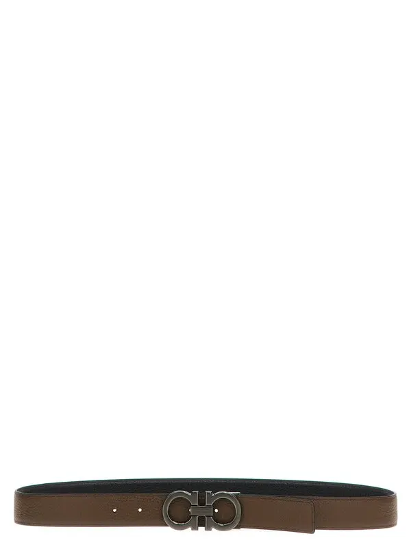 FERRAGAMO Gancini Reversible Leather Belt - Multicolor