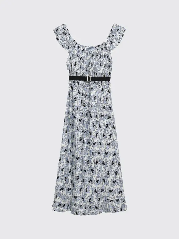 Prada Sleeveless Dress With Zipper And Drawstring