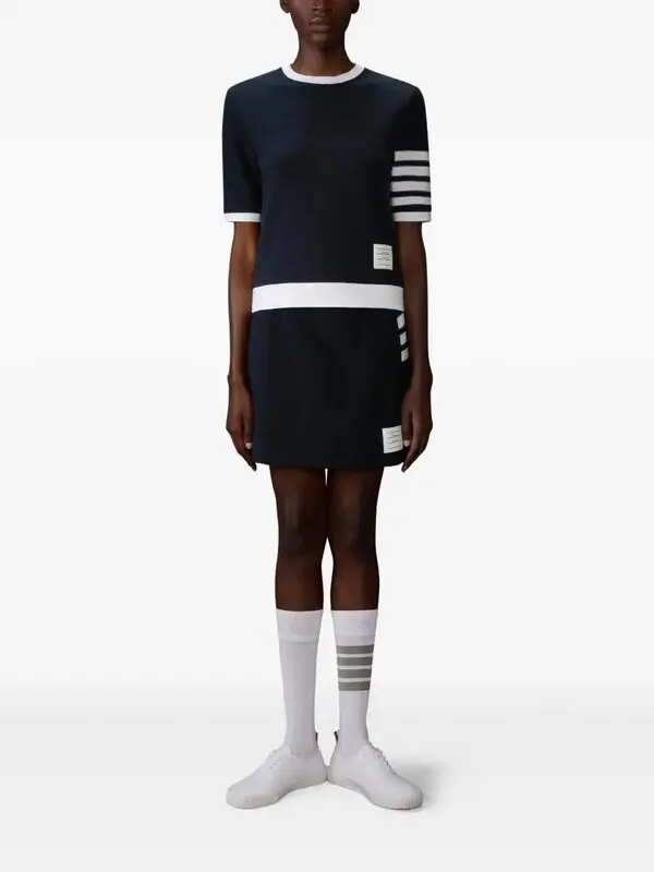 Thom Browne Textured Cotton Piqué 4-bar T-shirt