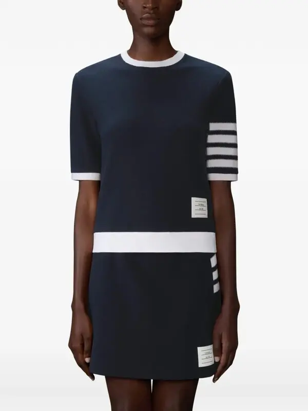 Thom Browne Textured Cotton Piqué 4-bar T-shirt