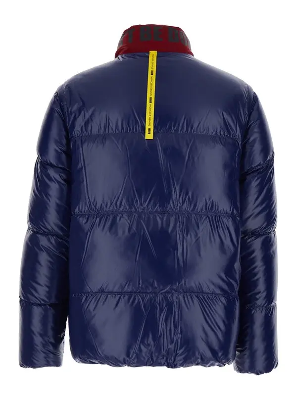 Moncler Throttle Blue Reversible Down Jacket With Removable Sleeves - Multicolor