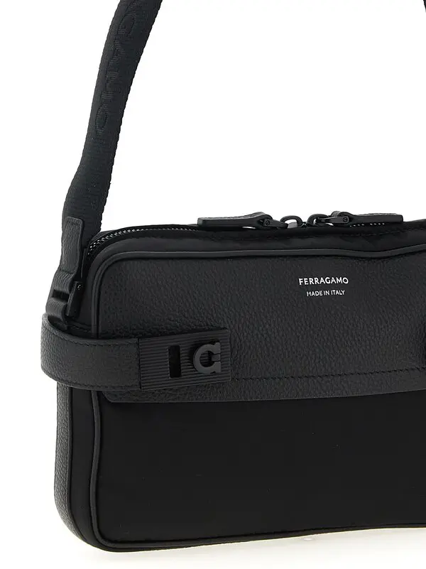 FERRAGAMO Twins Nylon Crossbody Bag