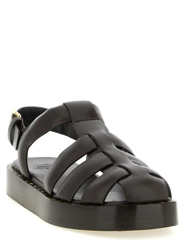 Church's Reika Leather Gladiator Sandals With Stud Detailing - Brown