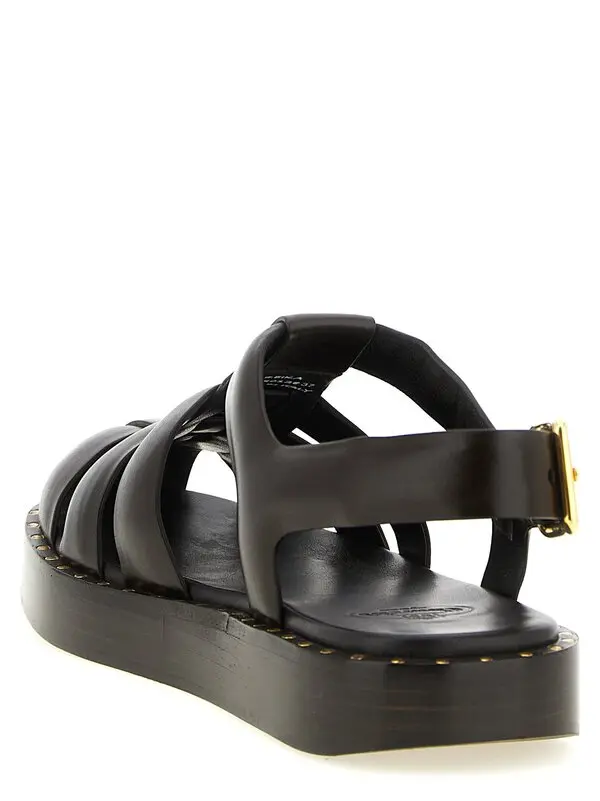 Church's Reika Leather Gladiator Sandals With Stud Detailing - Brown