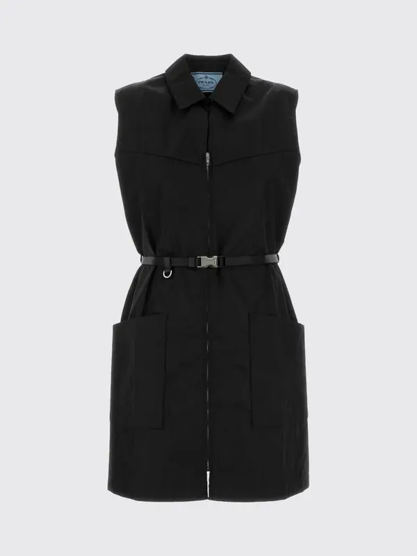 Prada Sleeveless Belted Dress - Black