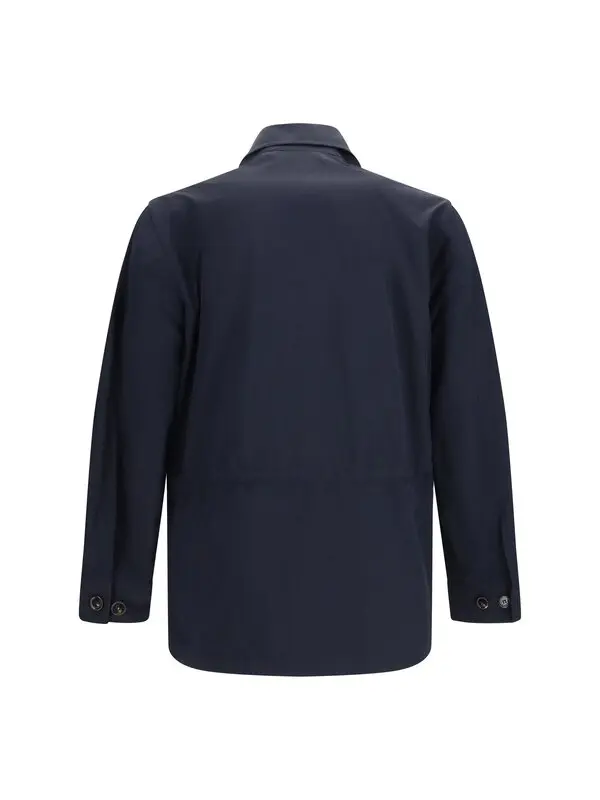 Burberry Bradmore Nylon Jacket With Ekd Embroidery - Blue