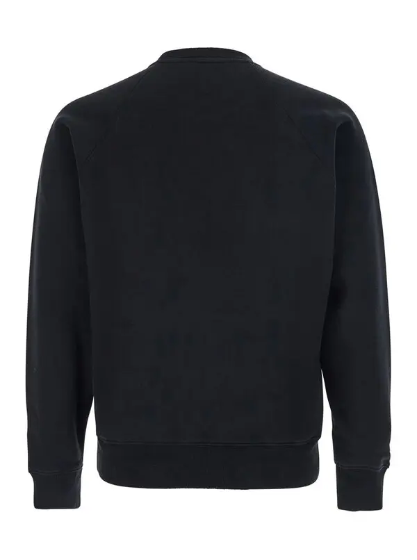 TOM FORD Cotton Crewneck Sweatshirt With Logo Patch - Multicolor