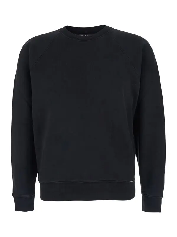 TOM FORD Cotton Crewneck Sweatshirt With Logo Patch - Multicolor