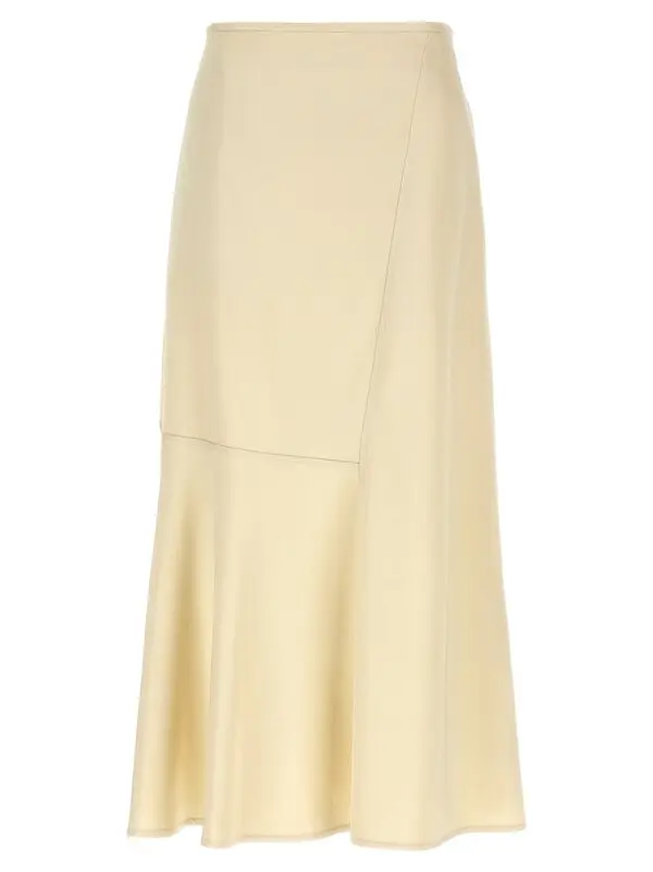 JIL SANDER Viscose And Silk Midi Skirt