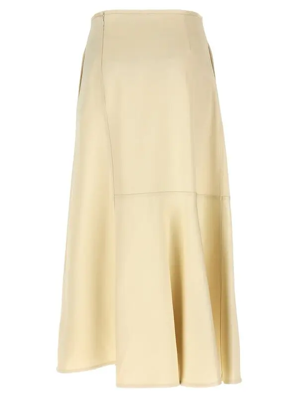 JIL SANDER Viscose And Silk Midi Skirt