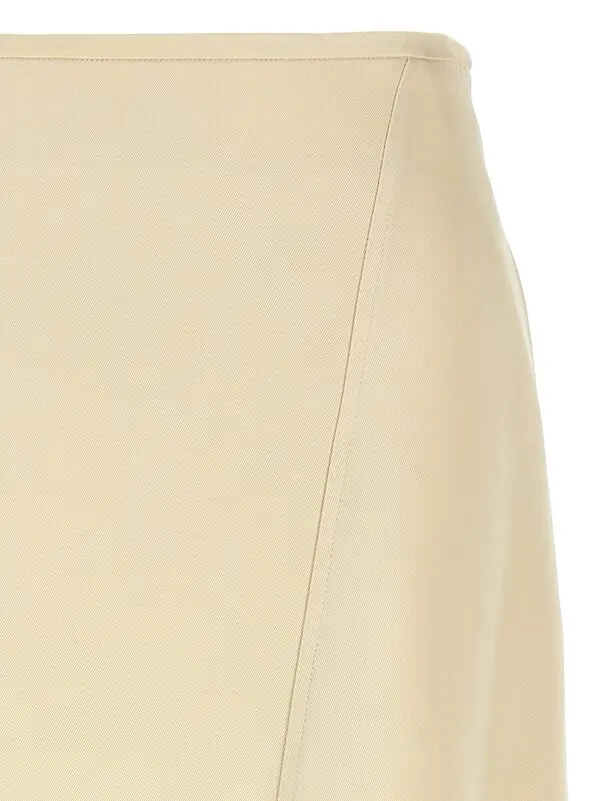 JIL SANDER Viscose And Silk Midi Skirt