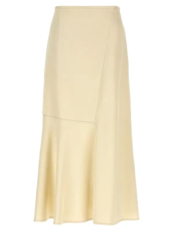 JIL SANDER Viscose And Silk Midi Skirt