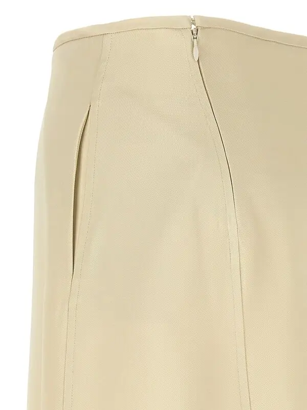 JIL SANDER Viscose And Silk Midi Skirt