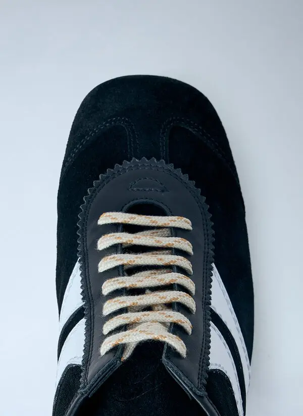 Dries Van Noten Lace-up Suede And Leather Mule Heels - Black