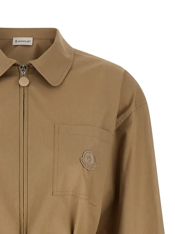 Moncler Grosgrain Logo Patch Overshirt