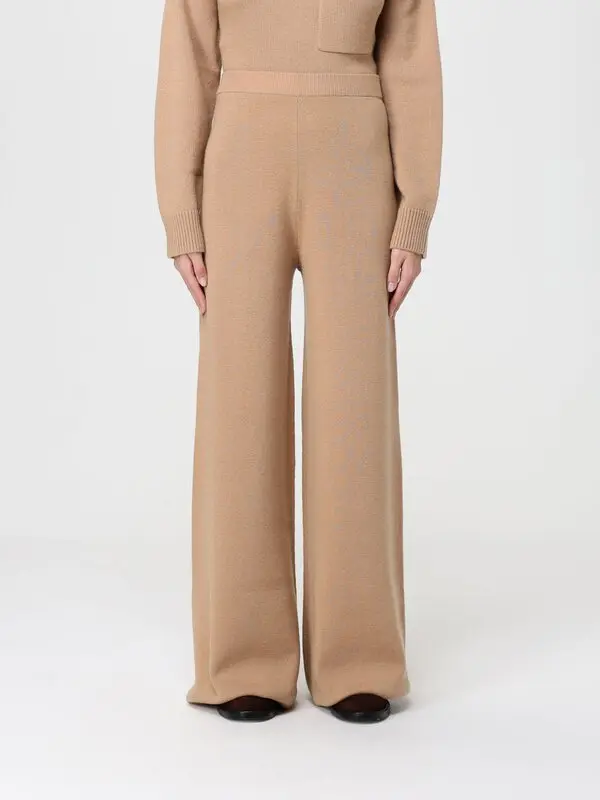 Max Mara Wide Leg Knit Pants - Brown
