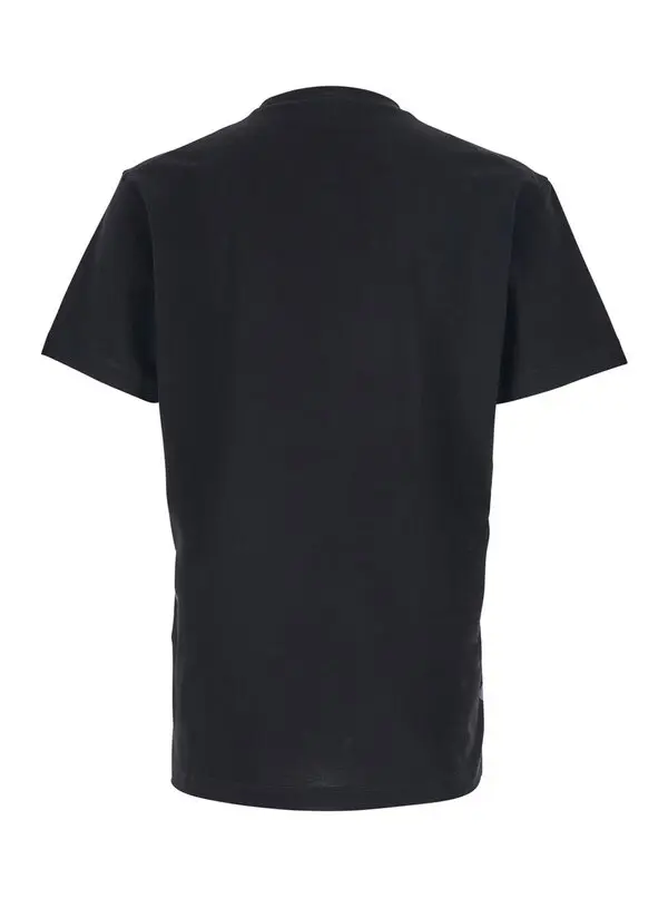 Dsquared2 Crewneck T-shirt With Patch Logo On The Front In Cotton