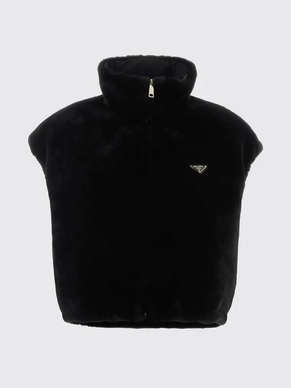 Prada Fur Vest - Black