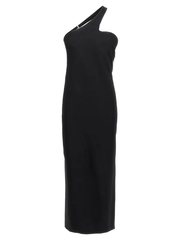 Sportmax Molise Asymmetrical One-shoulder Dress - Black