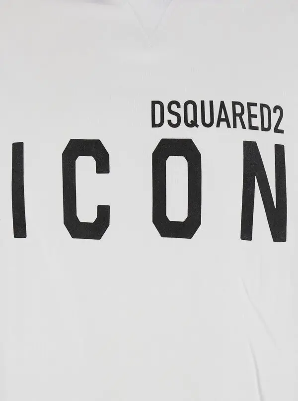 Dsquared2 Cotton Hoodie With Front Logo Print - Multicolor