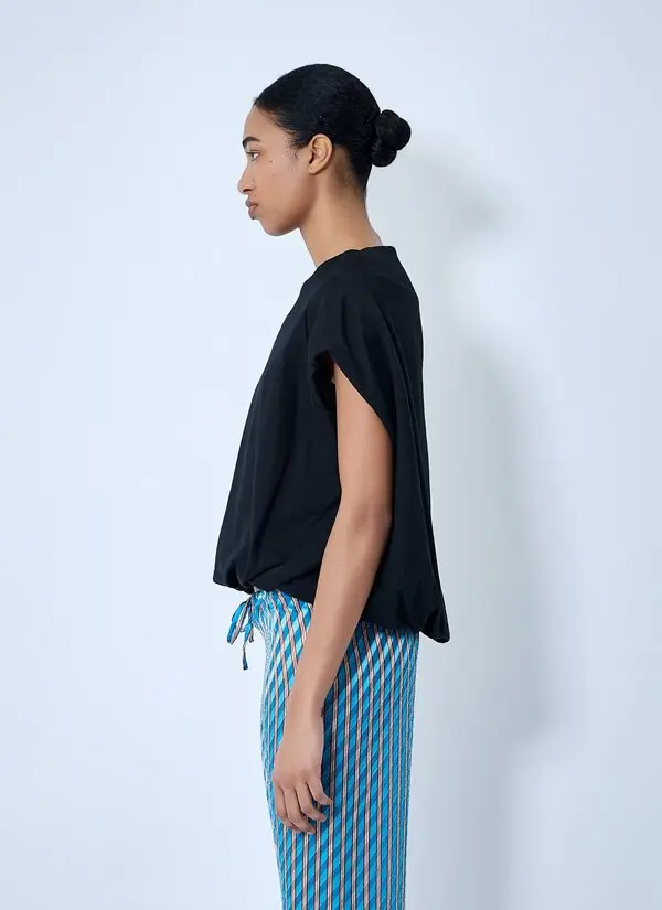 Dries Van Noten Draped Sleeve Top - Black