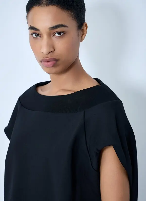 Dries Van Noten Draped Sleeve Top - Black