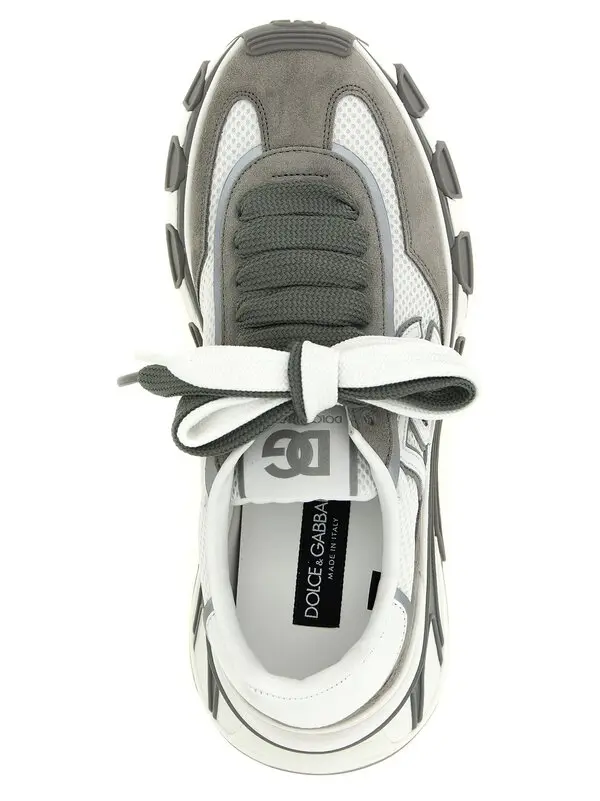 Dolce & Gabbana Dg Country Road" Suede And Mesh Sneakers - Gray