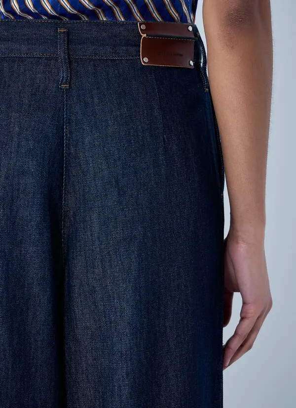 Dries Van Noten High-rise Wide-leg Denim Trousers - Blue