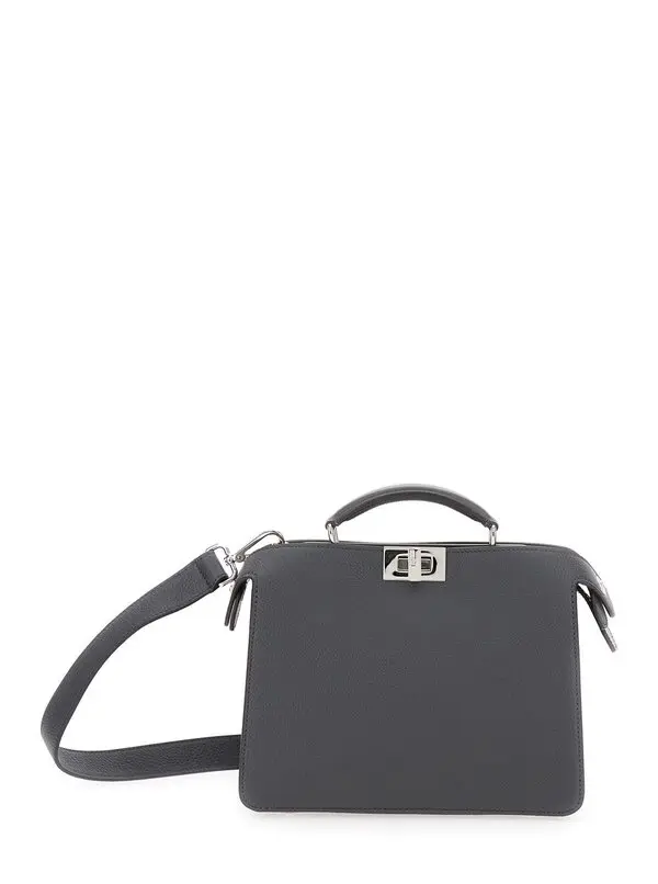 Fendi Iseeu Small Leather Handbag With Removable Pocket - Gray