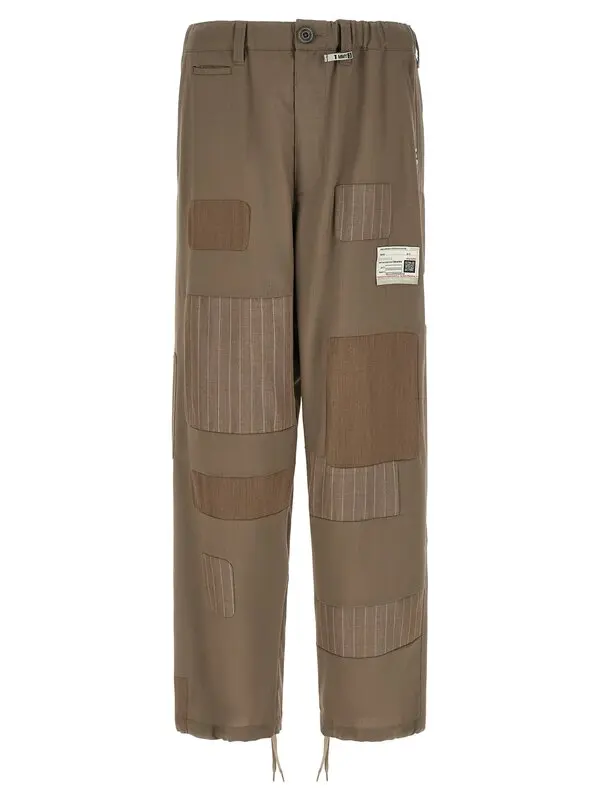 Mihara Yasuhiro Repaired Wool Wide-leg Trousers