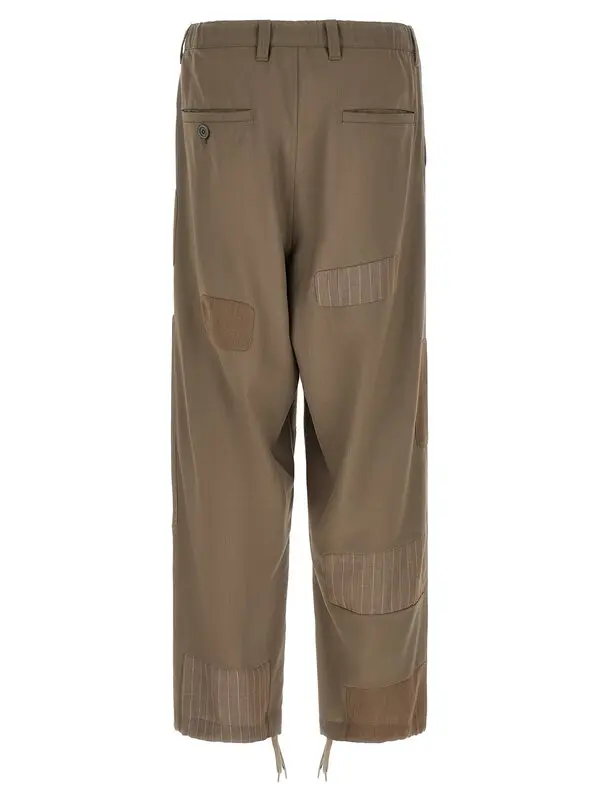 Mihara Yasuhiro Repaired Wool Wide-leg Trousers