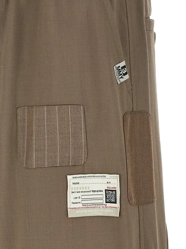 Mihara Yasuhiro Repaired Wool Wide-leg Trousers