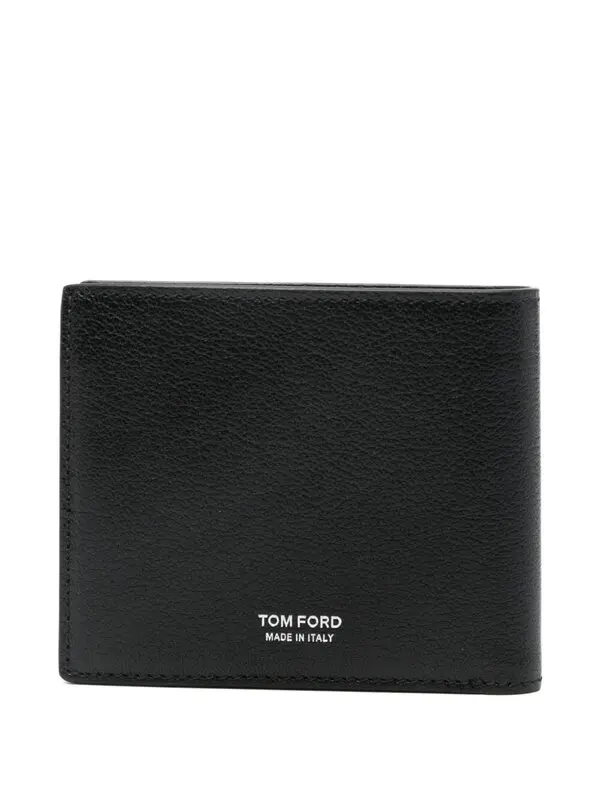 TOM FORD Supple Grained Leather Elongated T Line Classic Bi-fold Wallet