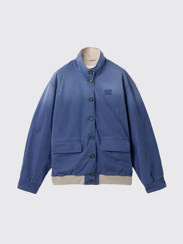 Miu Miu Zip-up Jacket Navy - Blue