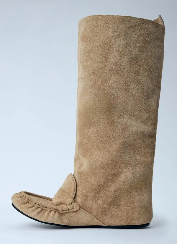 Acne Studios Suede Moccasin Boots