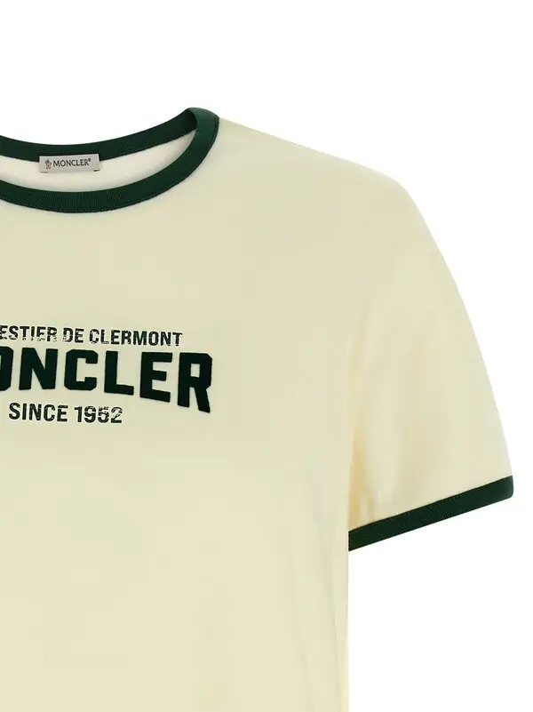 Moncler Flocked Logo Cotton T-shirt